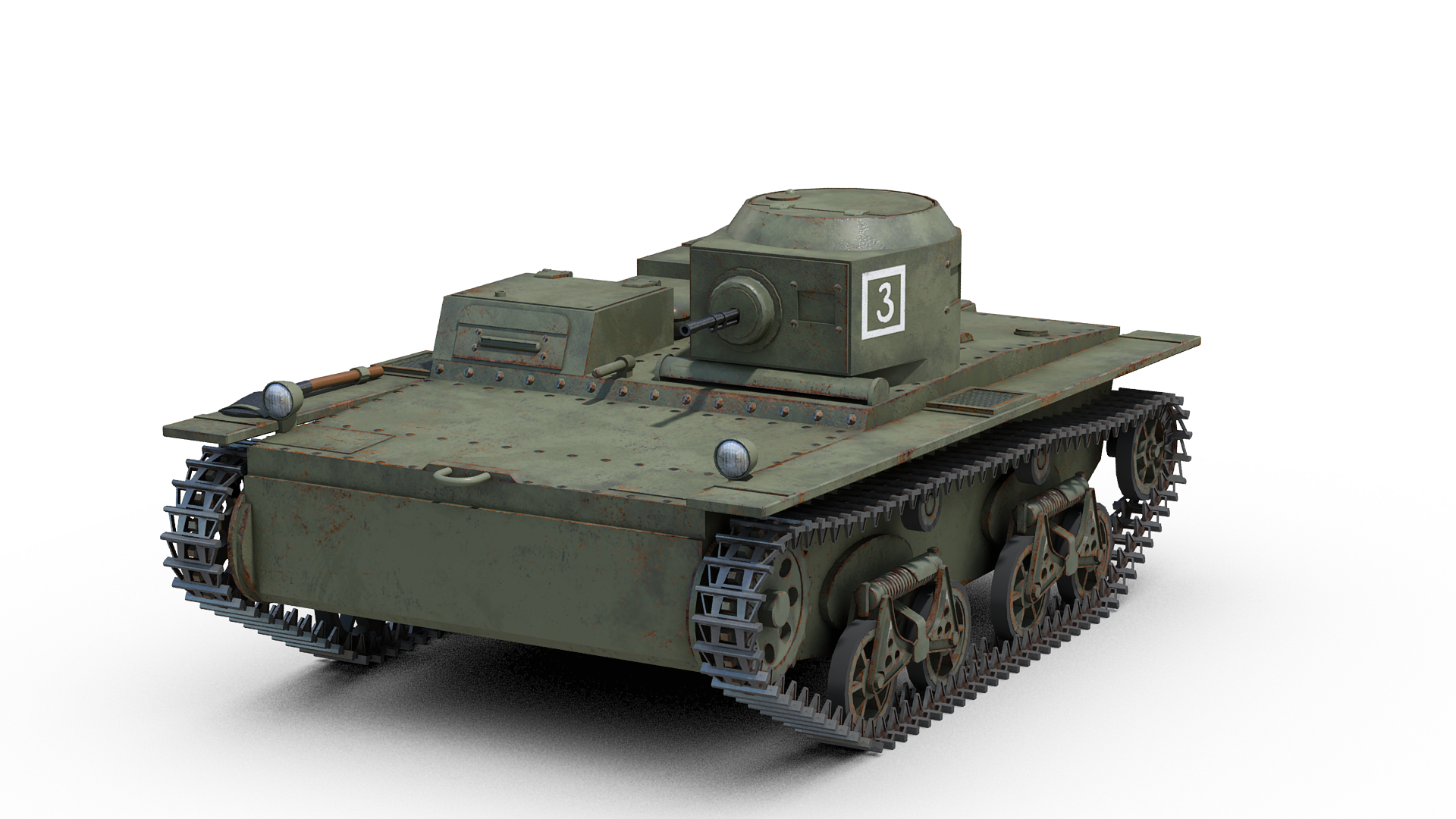 T38 Soviet Amphibious Tank Model - TurboSquid 2156520