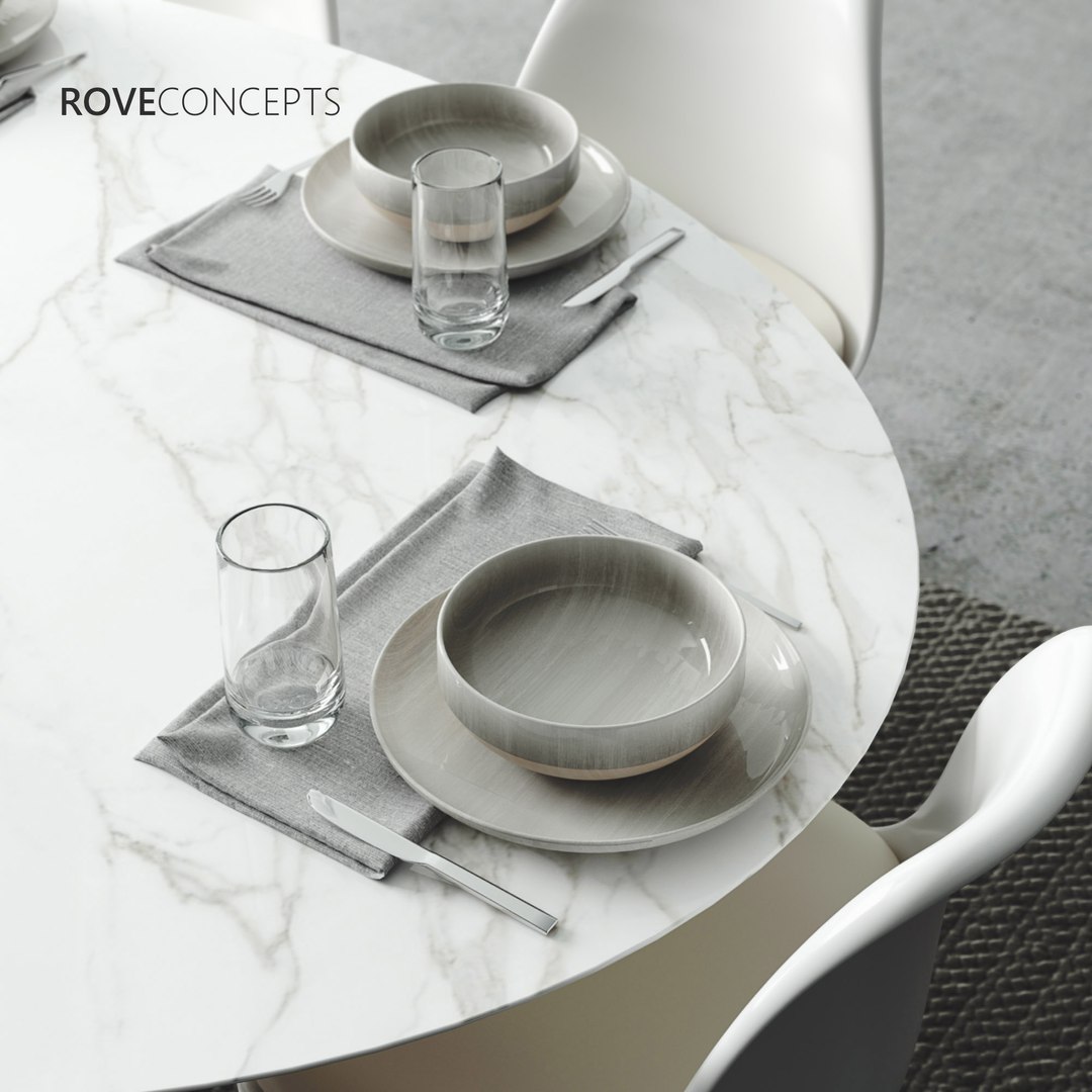 Rove set tulip table 3D - TurboSquid 1188343