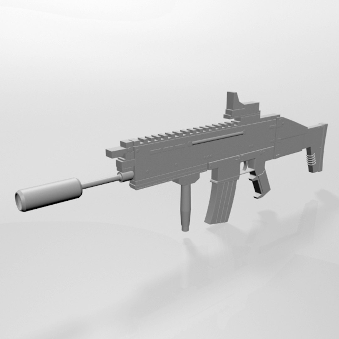 3D FN SCAR-H Rifle 01 - TurboSquid 1835695