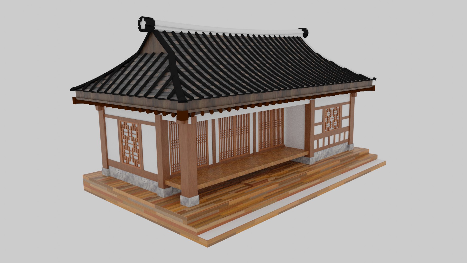 Korean Traditional House Hanok 3D Model - TurboSquid 1993205