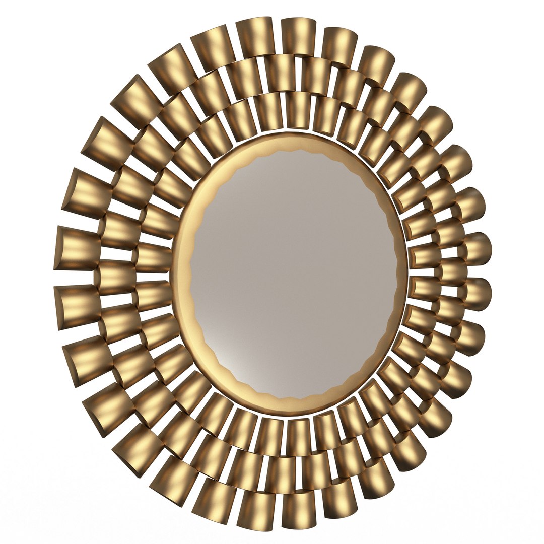 3D Round Mirror Wall Art Decor - TurboSquid 1799431