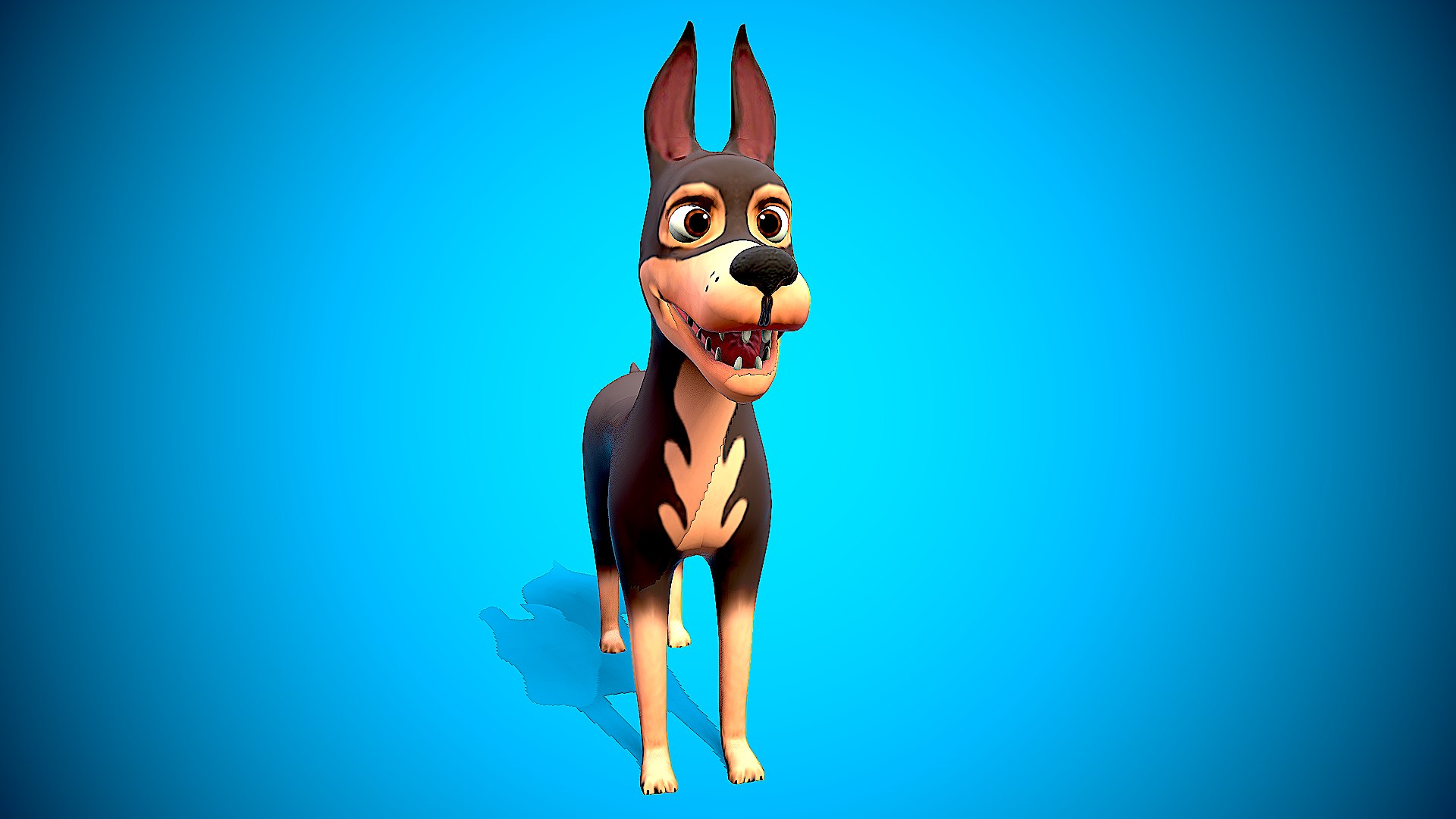 Cartoon Ward Dog 3D - TurboSquid 2003576