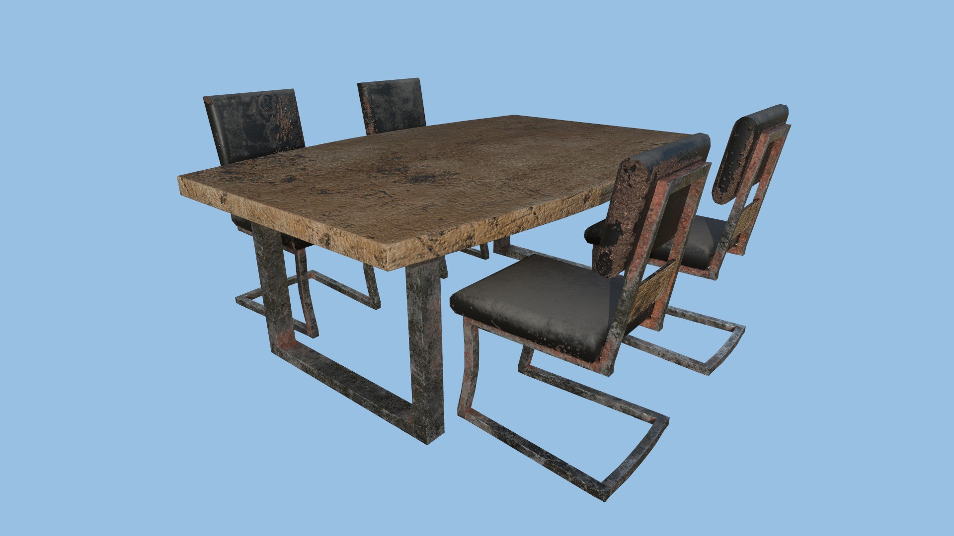 Dinning Table - Destroyed - Furniture Interior Design 3D model ...
