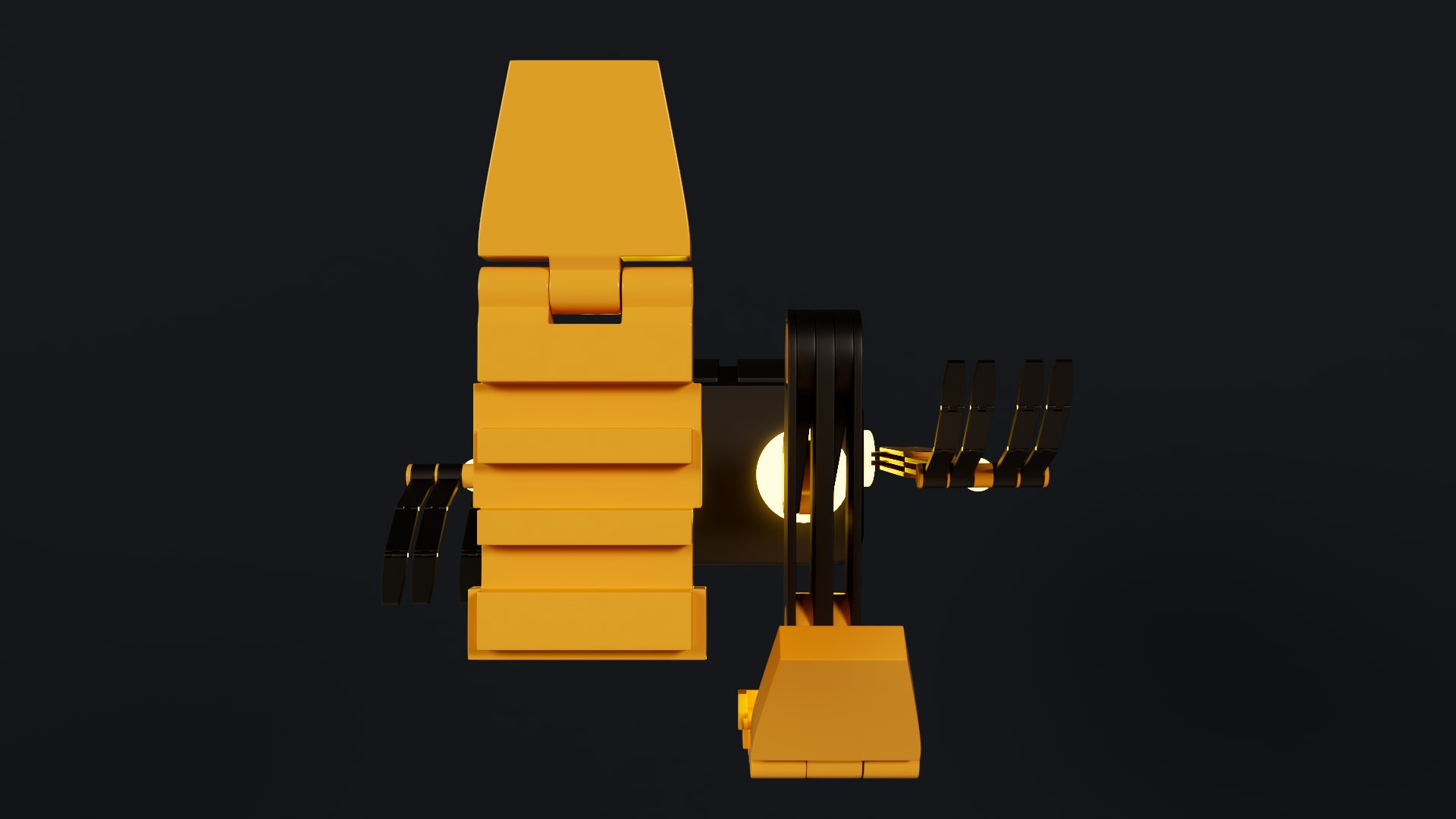 Abstract Robot With Glow Elements 3D Model - TurboSquid 2091741