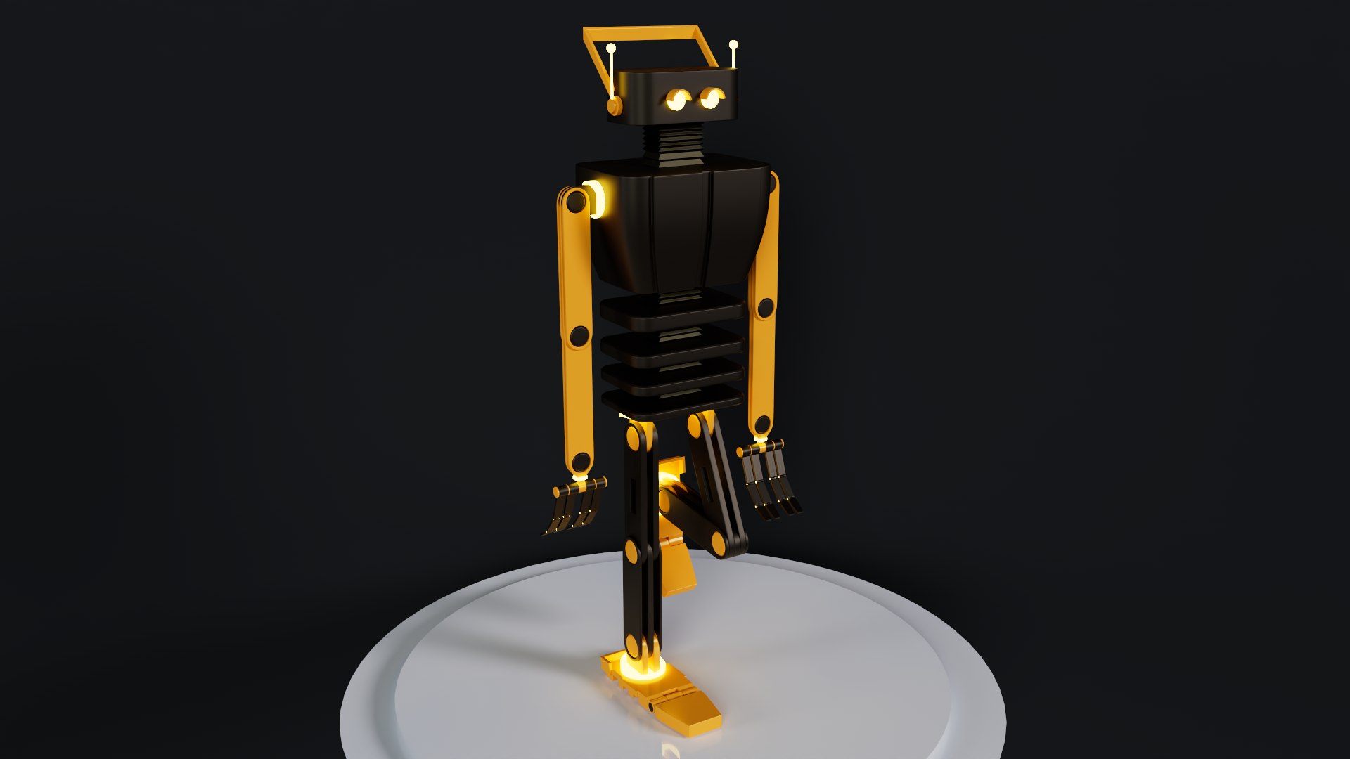 Abstract Robot With Glow Elements 3D Model - TurboSquid 2091741