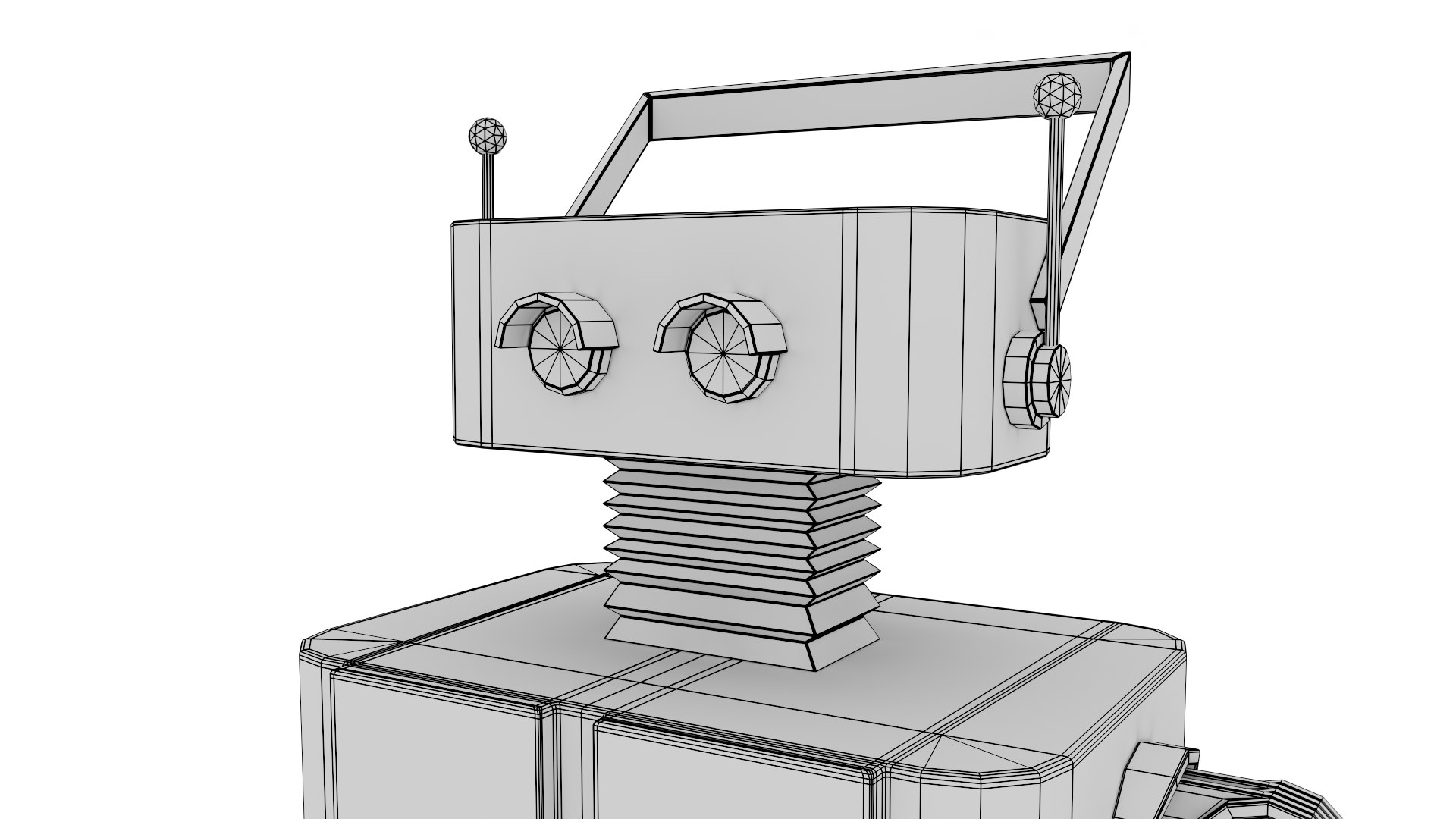 Abstract Robot With Glow Elements 3D Model - TurboSquid 2091741