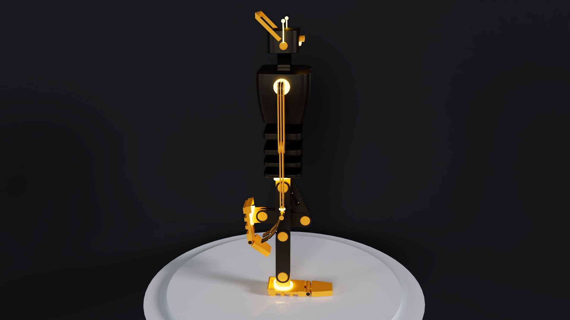 Abstract Robot With Glow Elements 3D Model - TurboSquid 2091741