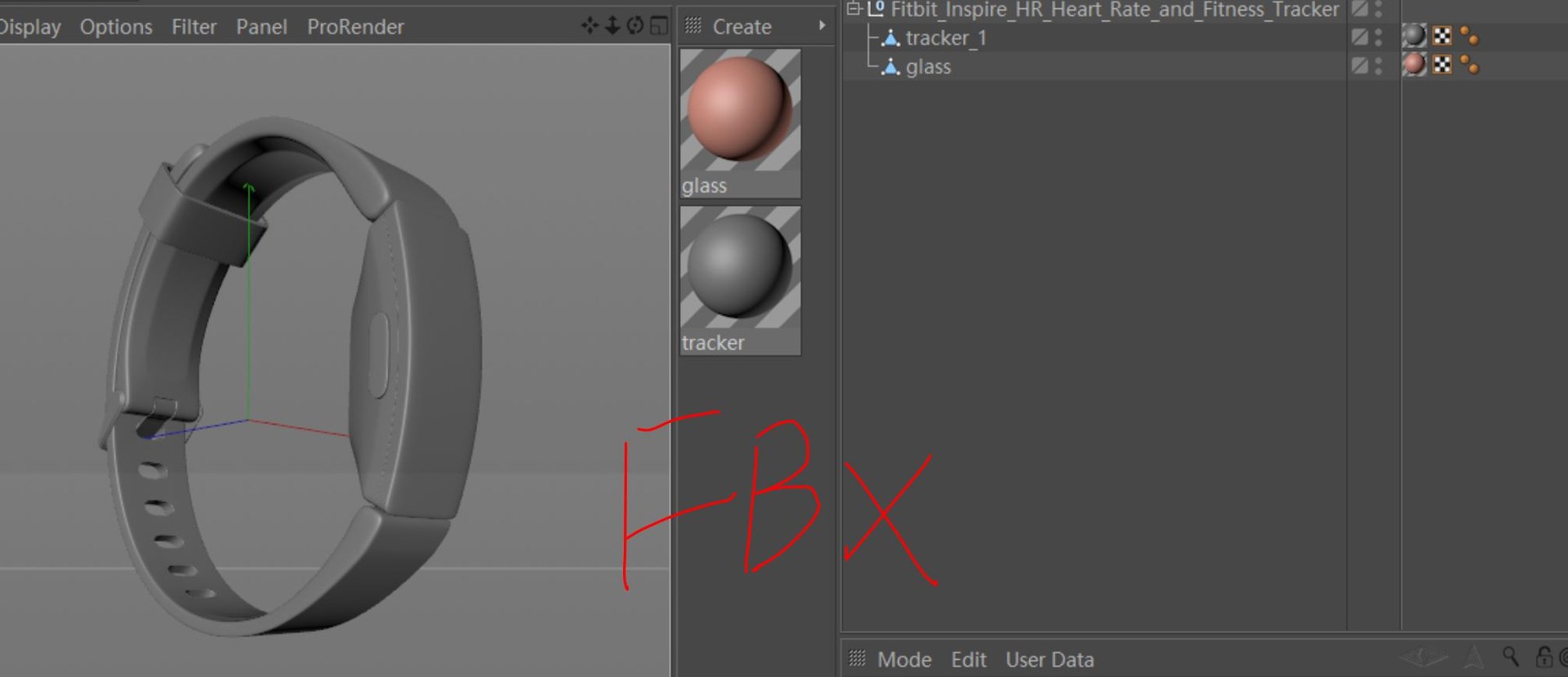 3D Model Fitbit Fitness Tracker - TurboSquid 1682576