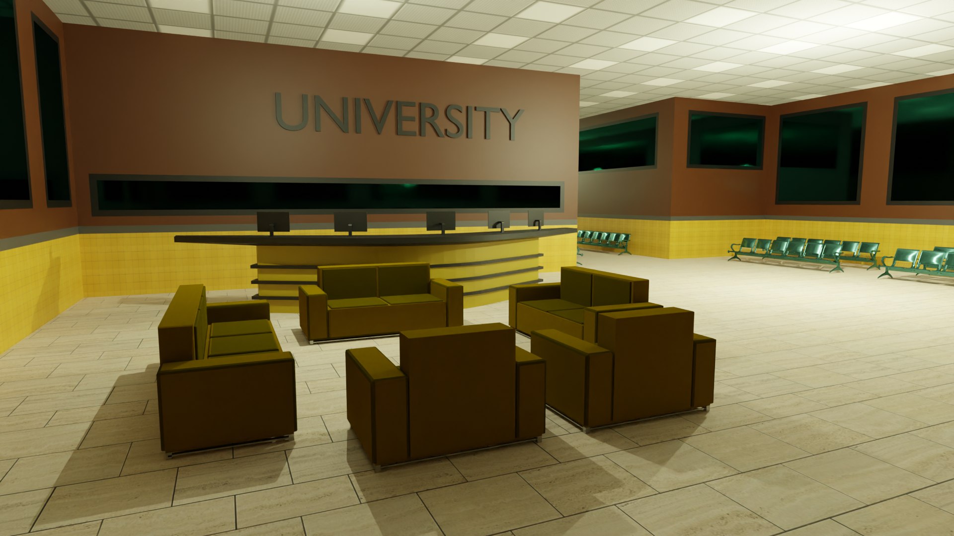 3D University Interior - TurboSquid 2140293