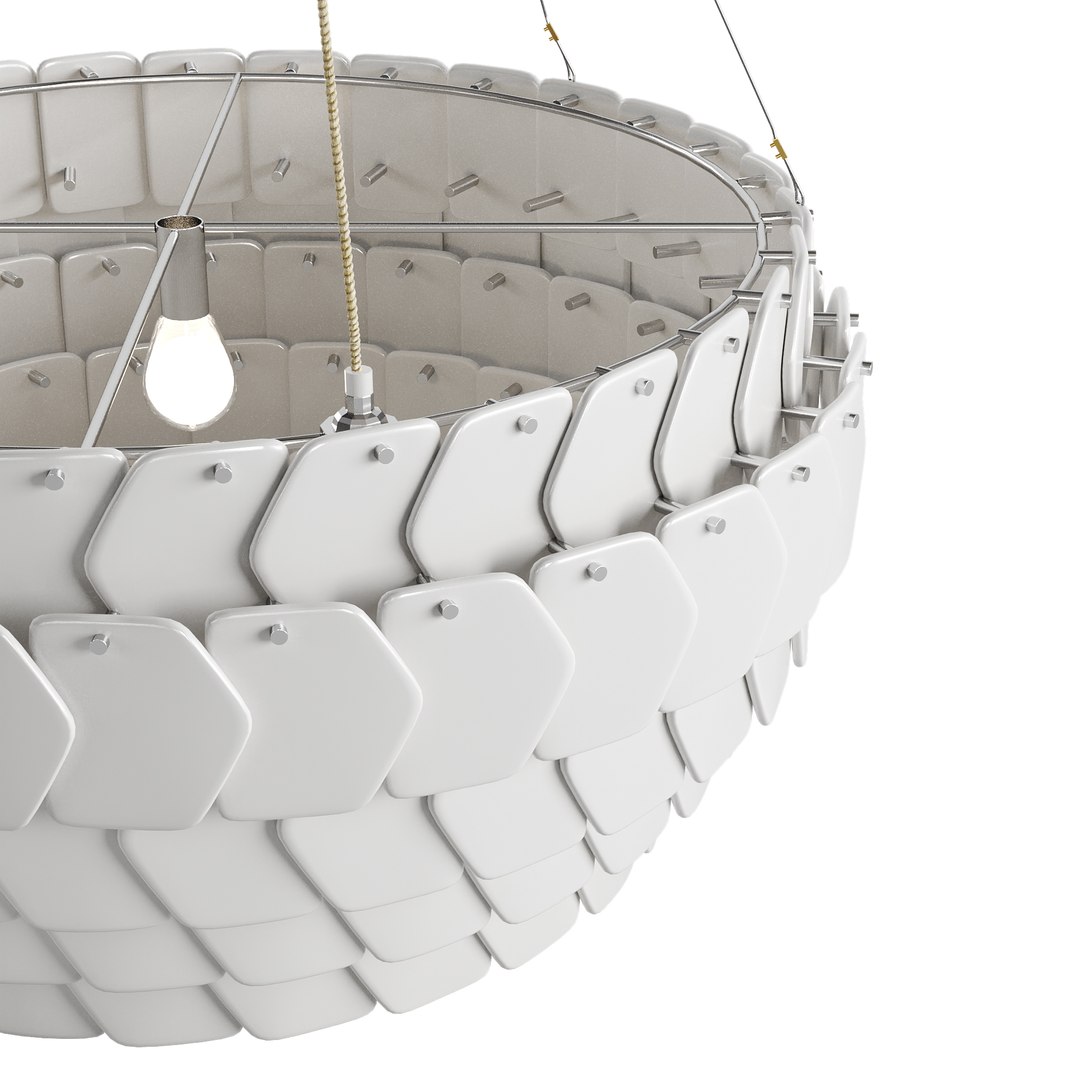 3D Anthropologie Pembridge Bone China Pendant Lamp Model - TurboSquid ...