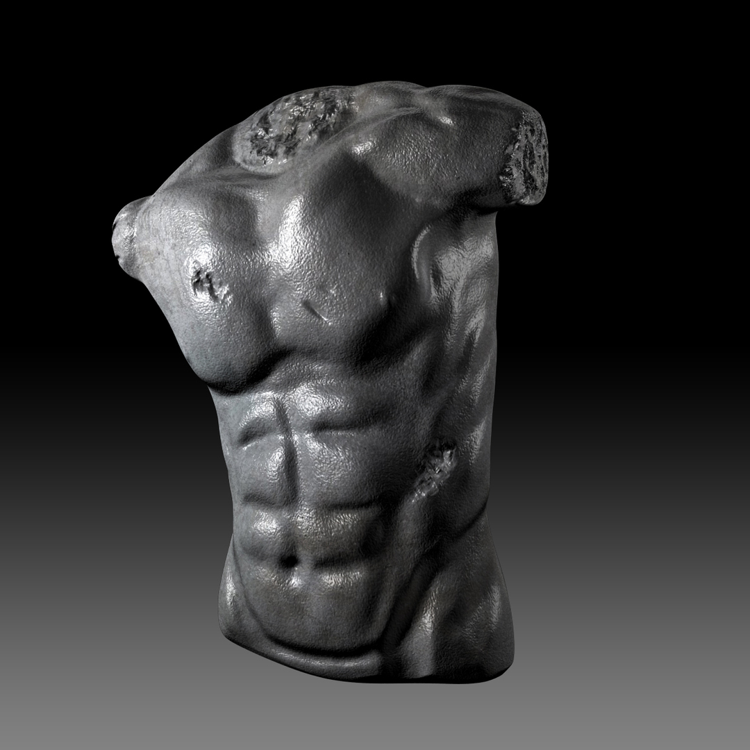 3dsmax sculpture upper body anatomy