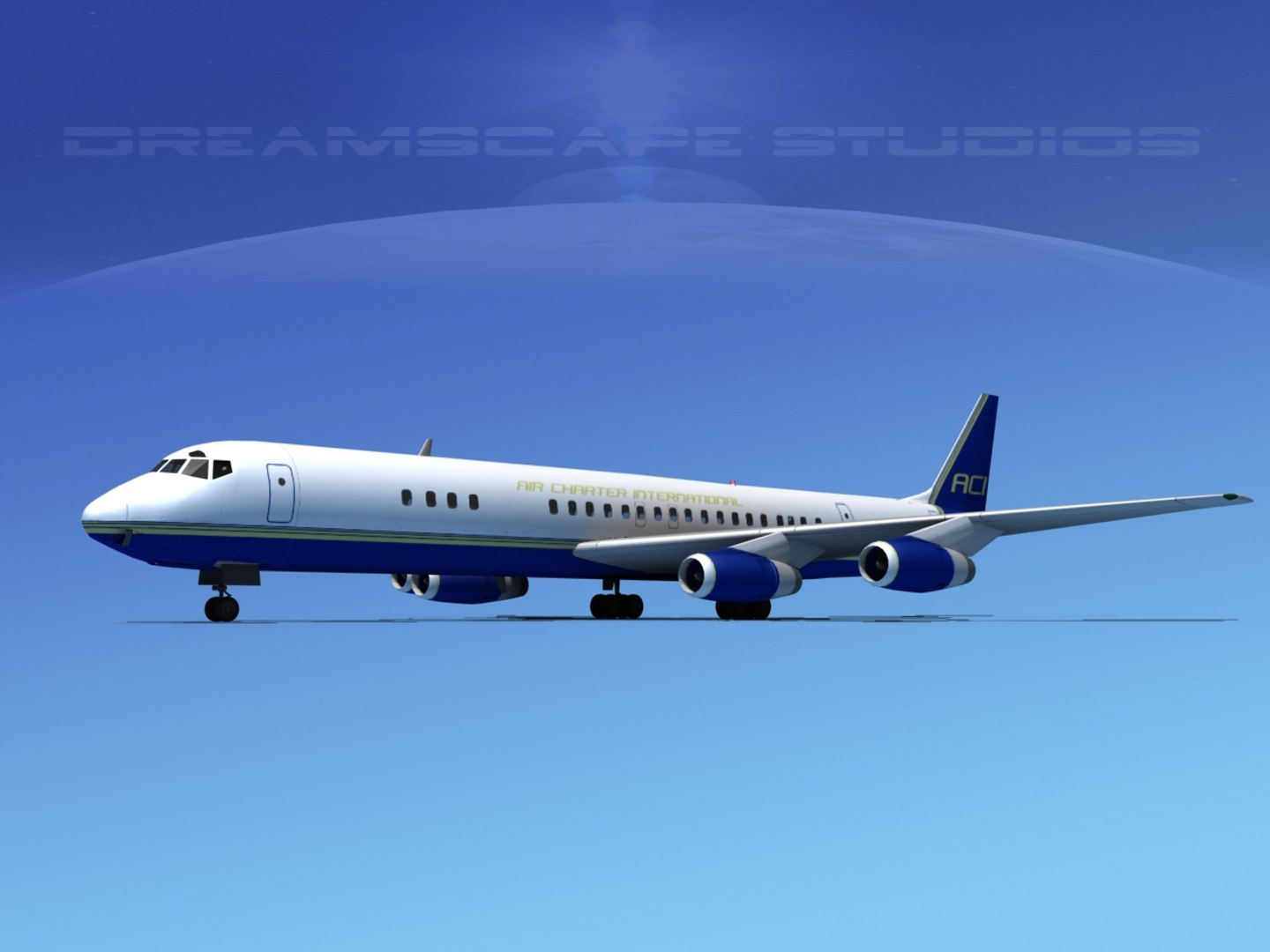 3d Model Douglas Dc-8