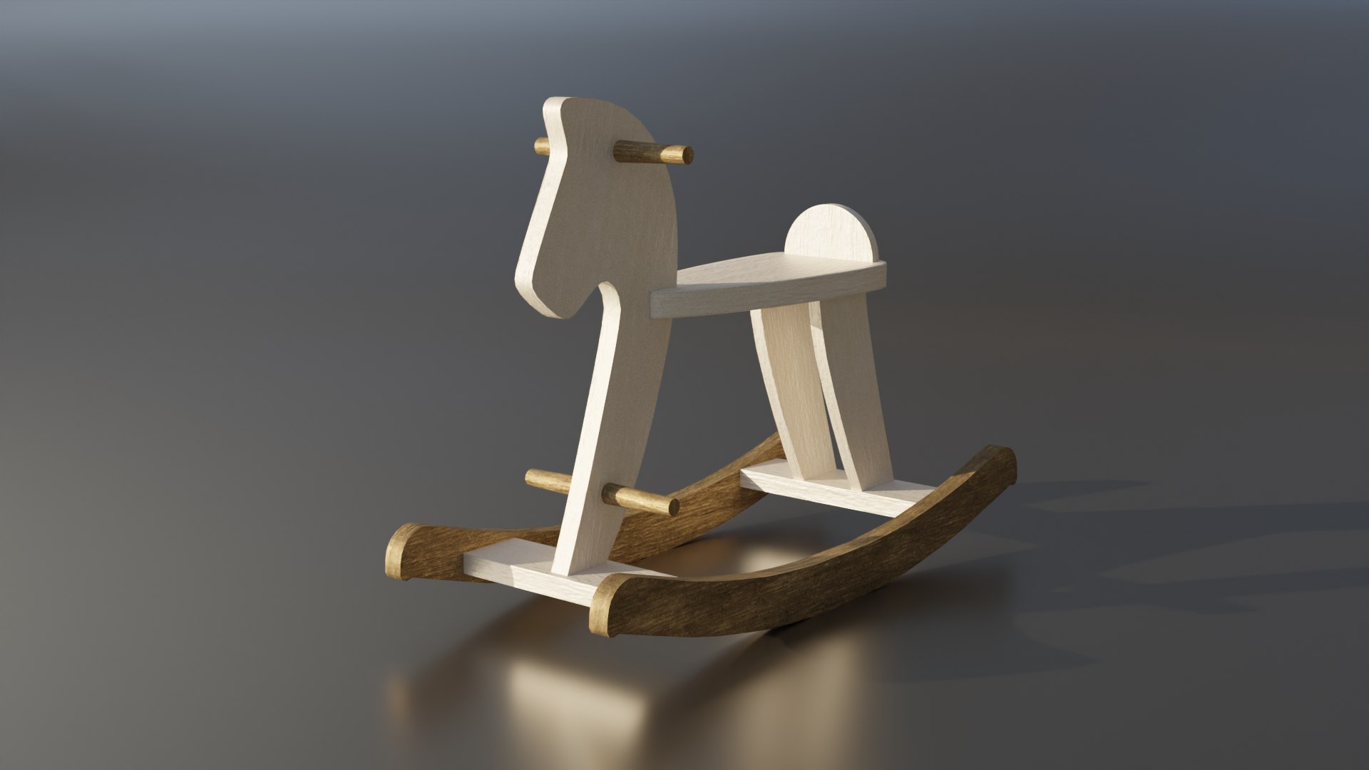 Wooden Rocking Horse Toddler Toy Model - TurboSquid 2217194