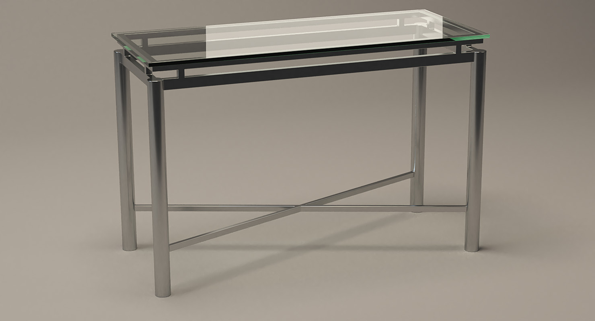 Rectangle console table metal 3D model - TurboSquid 1393668