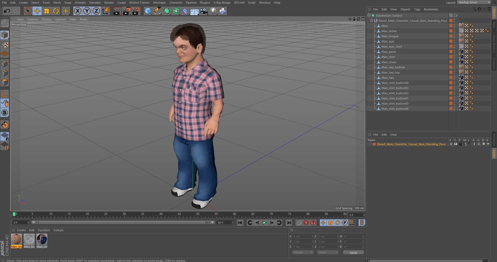 Dwarf Male Character Casual Style Standing Pose 3D Model - TurboSquid ...
