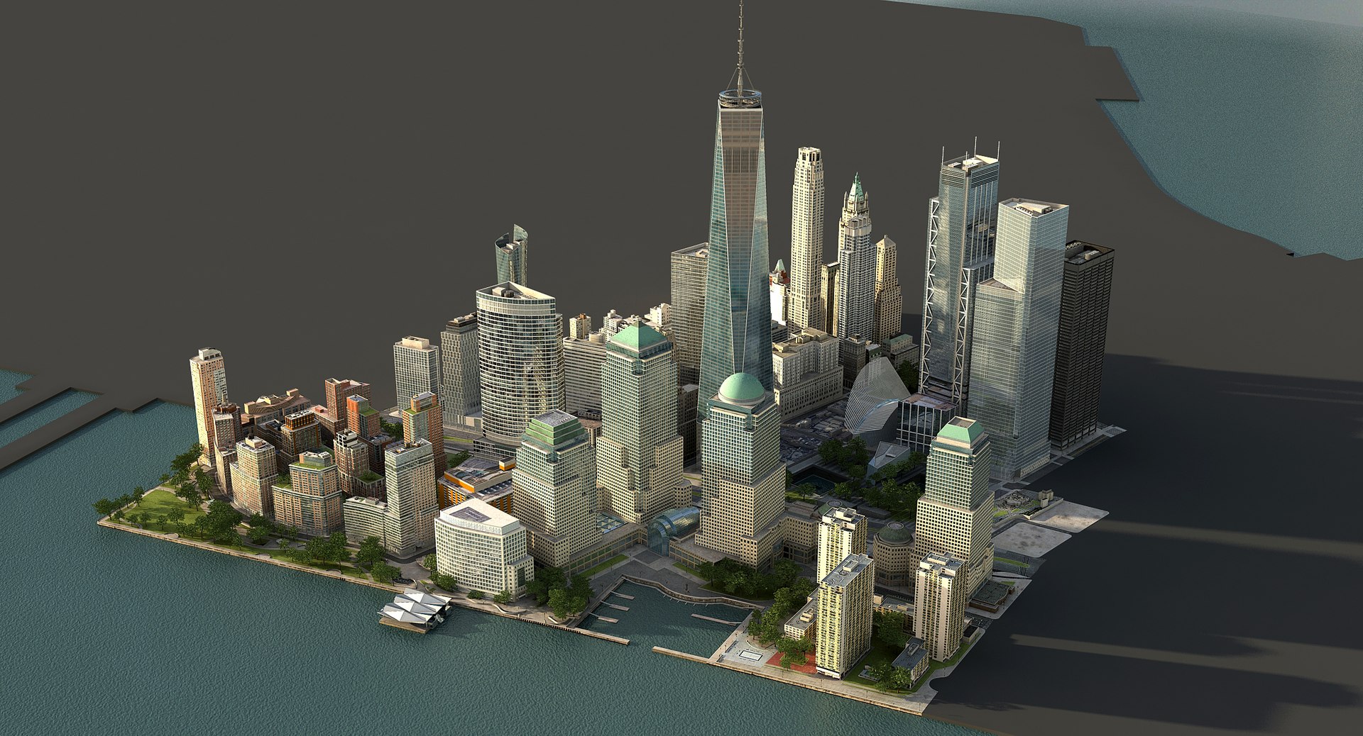 Manhattan Lower Buildings Model - TurboSquid 1329321