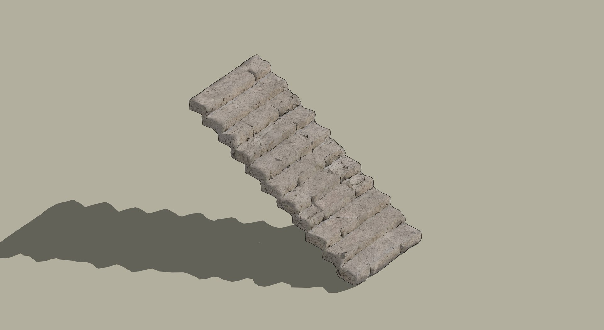 3D Stone Staircase Model - TurboSquid 2400648