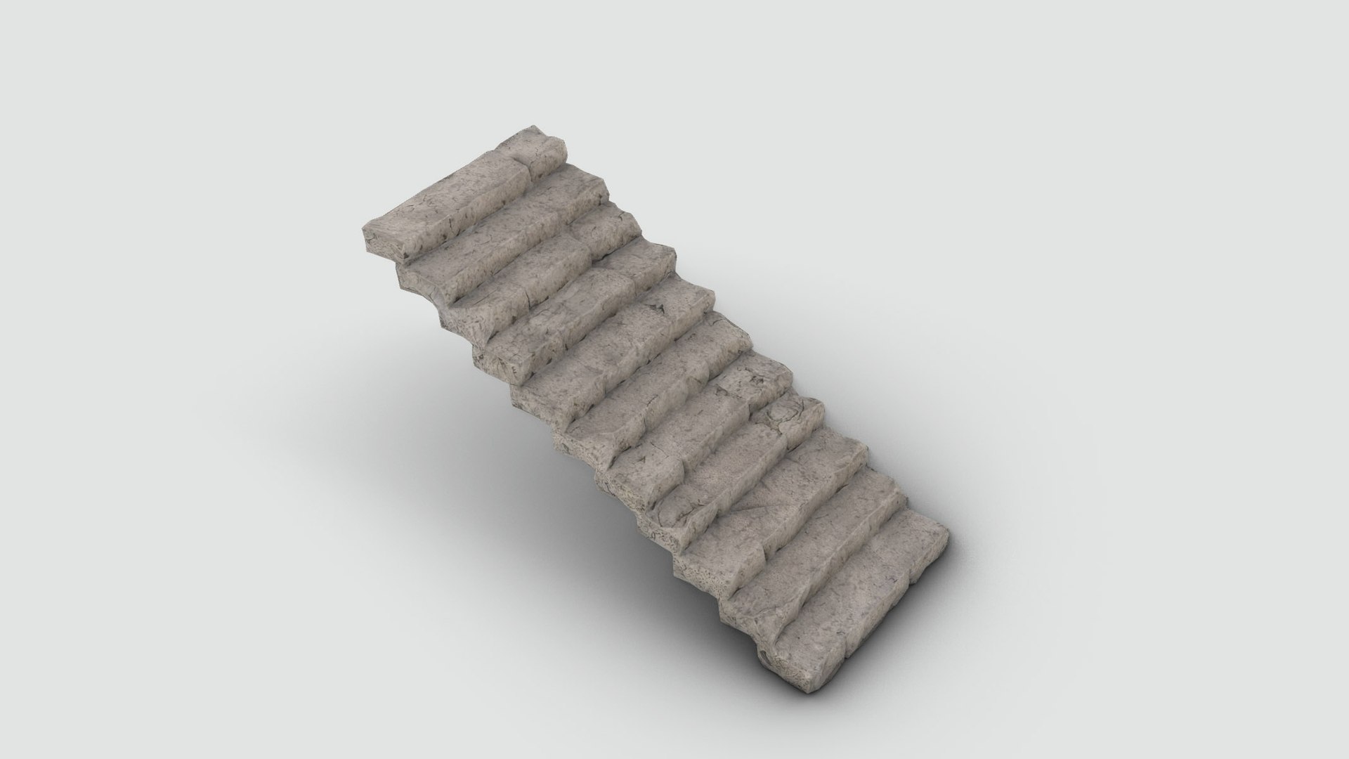 3D Stone Staircase Model - TurboSquid 2400648
