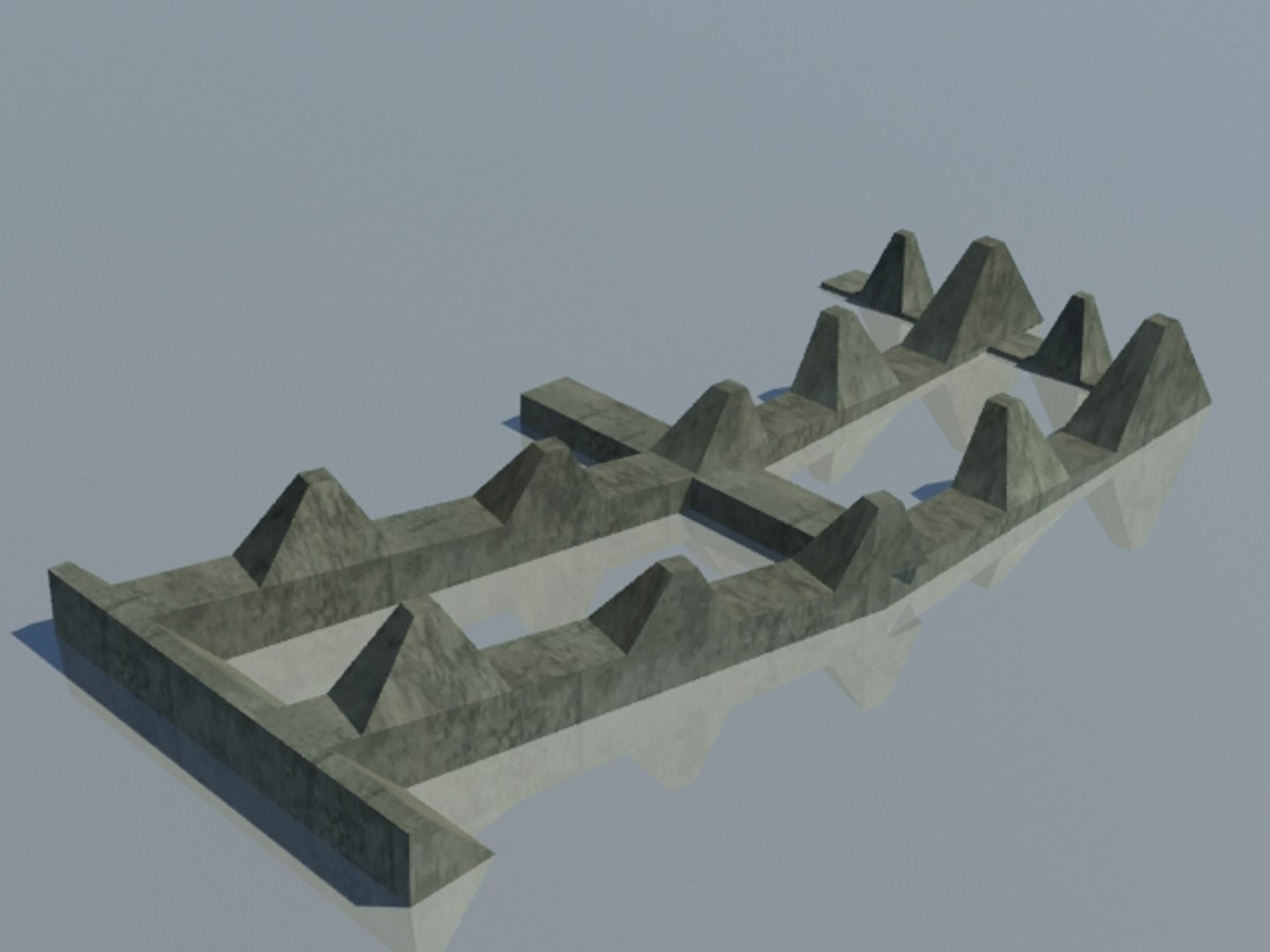 Barriers - 1939 Obstacles 3d Model