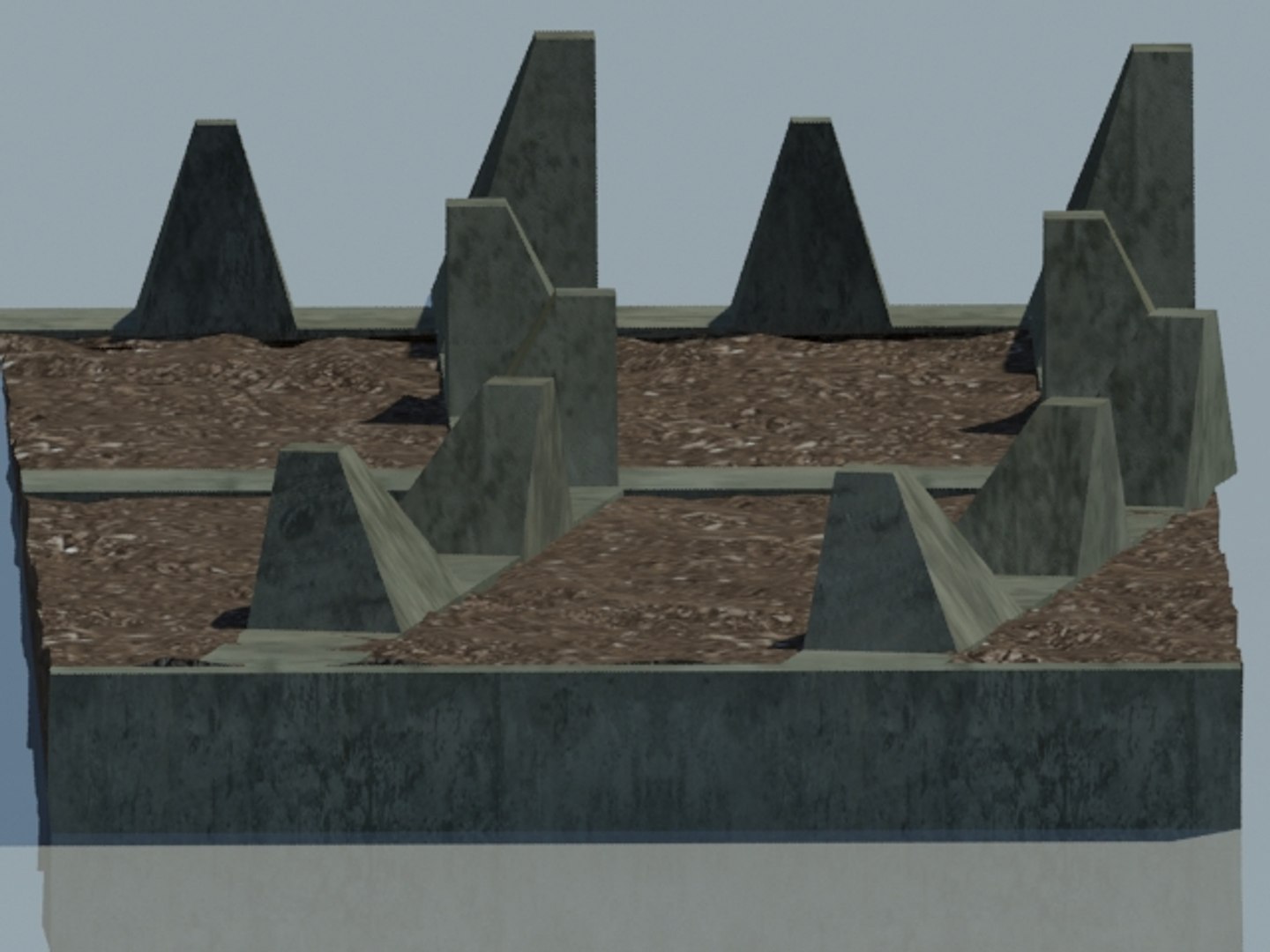 Barriers - 1939 Obstacles 3d Model