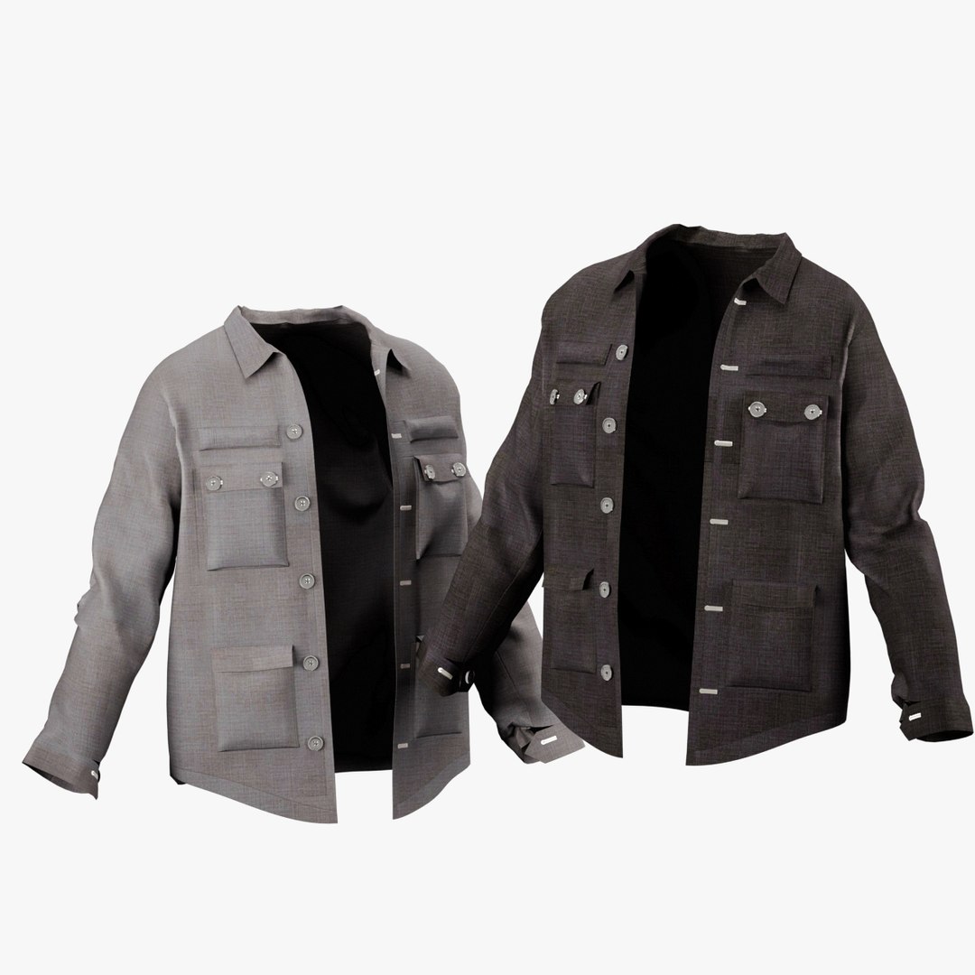 Denim jacket model - TurboSquid 1996802