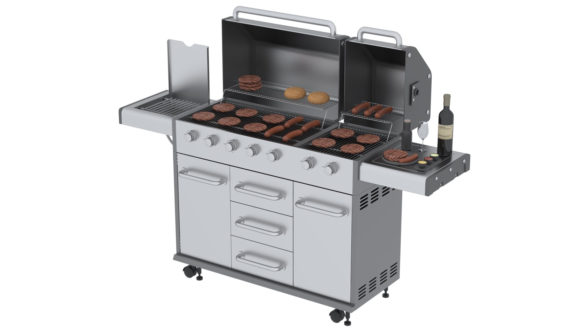 3D Model Barbecue Equipment - TurboSquid 2464014