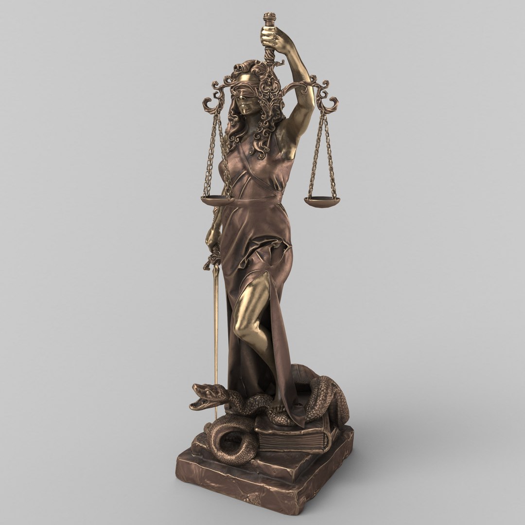 3D Bronze Lady Justice 3DModel Model - TurboSquid 1856260