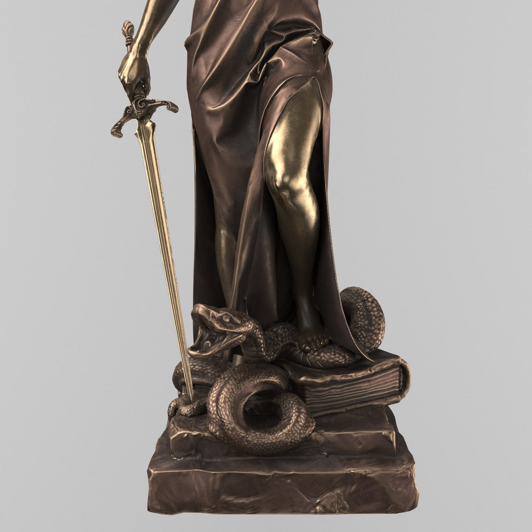 3D Bronze Lady Justice 3DModel Model - TurboSquid 1856260