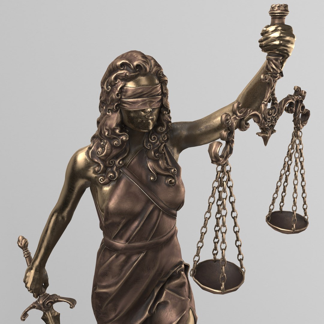 3D Bronze Lady Justice 3DModel Model - TurboSquid 1856260