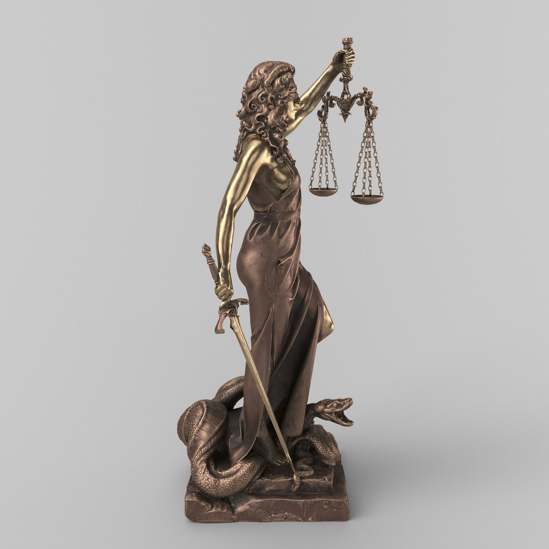 3D Bronze Lady Justice 3DModel Model - TurboSquid 1856260