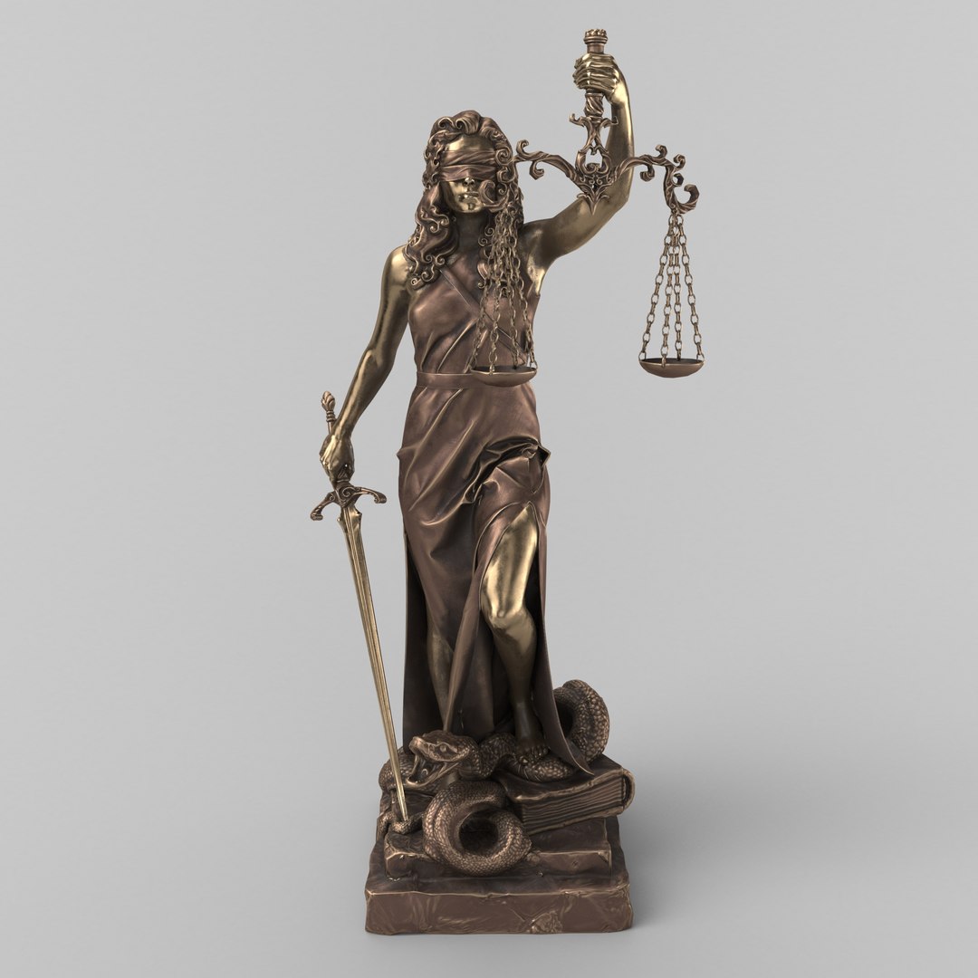 3D Bronze Lady Justice 3DModel Model - TurboSquid 1856260
