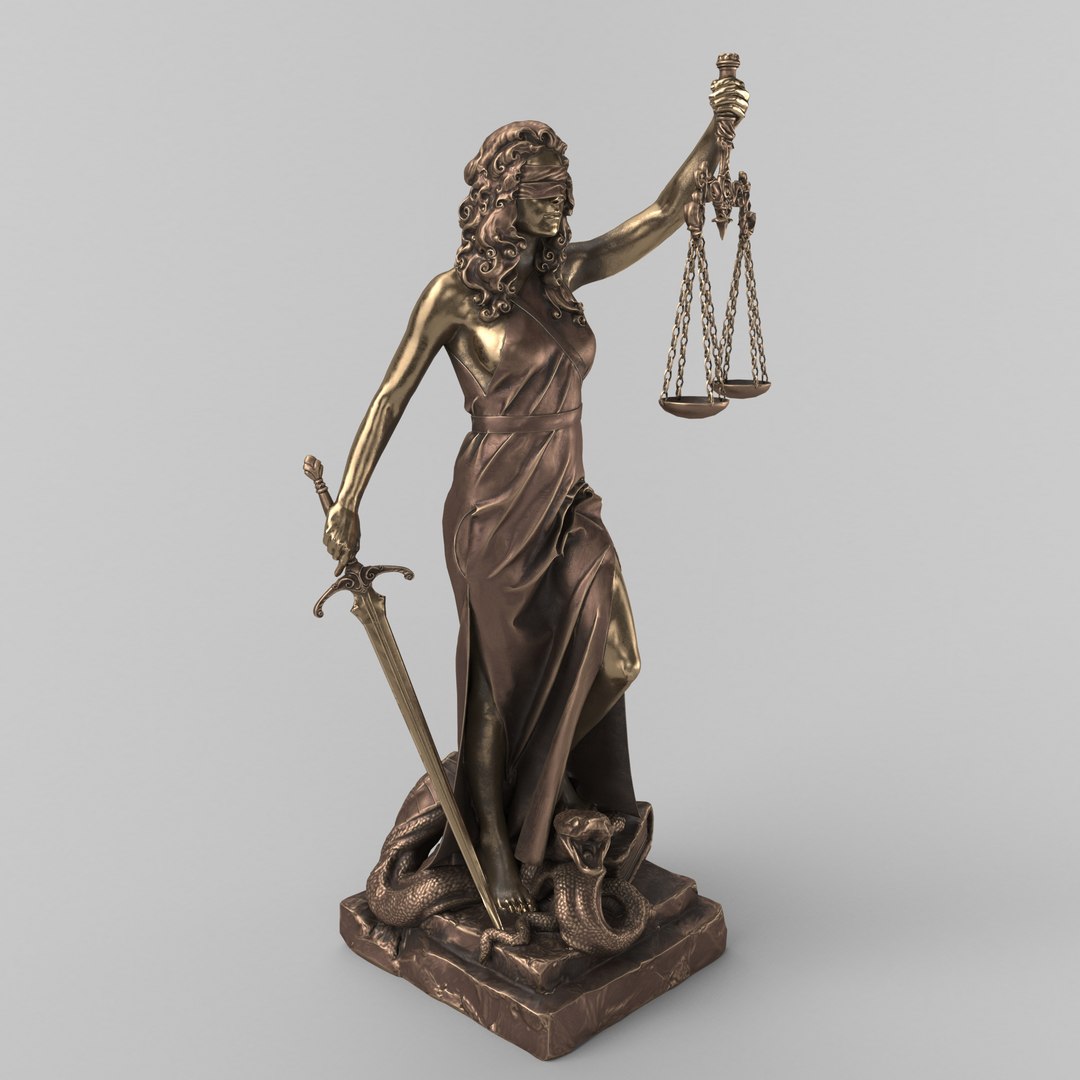3D Bronze Lady Justice 3DModel Model - TurboSquid 1856260