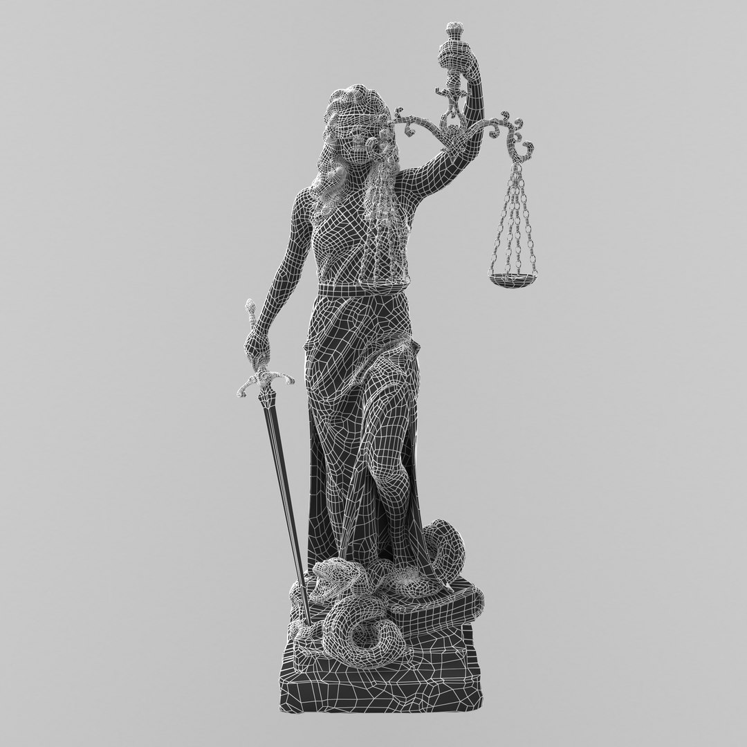 3D Bronze Lady Justice 3DModel Model - TurboSquid 1856260