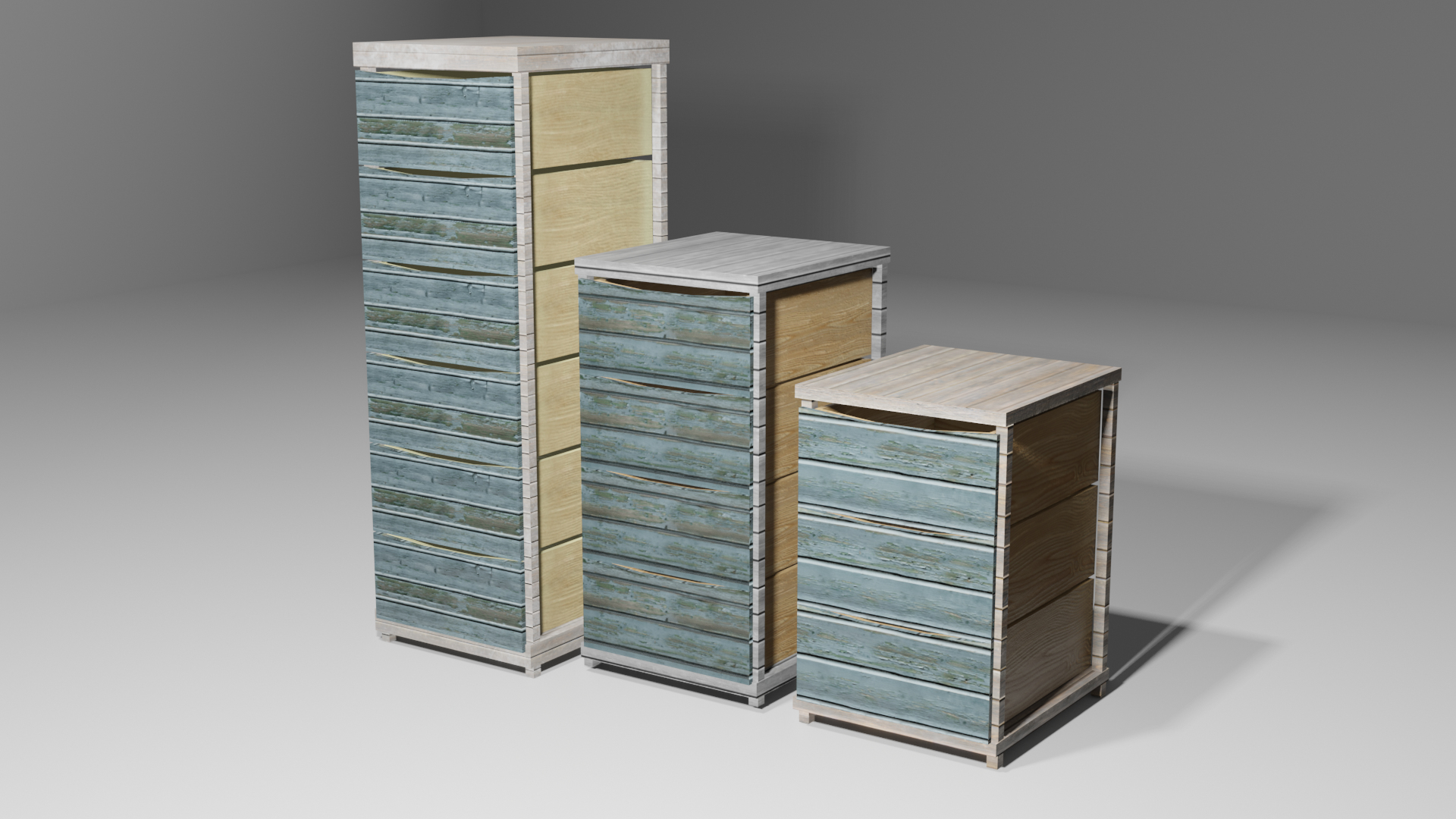 Drawers realistics old wood model - TurboSquid 2115207