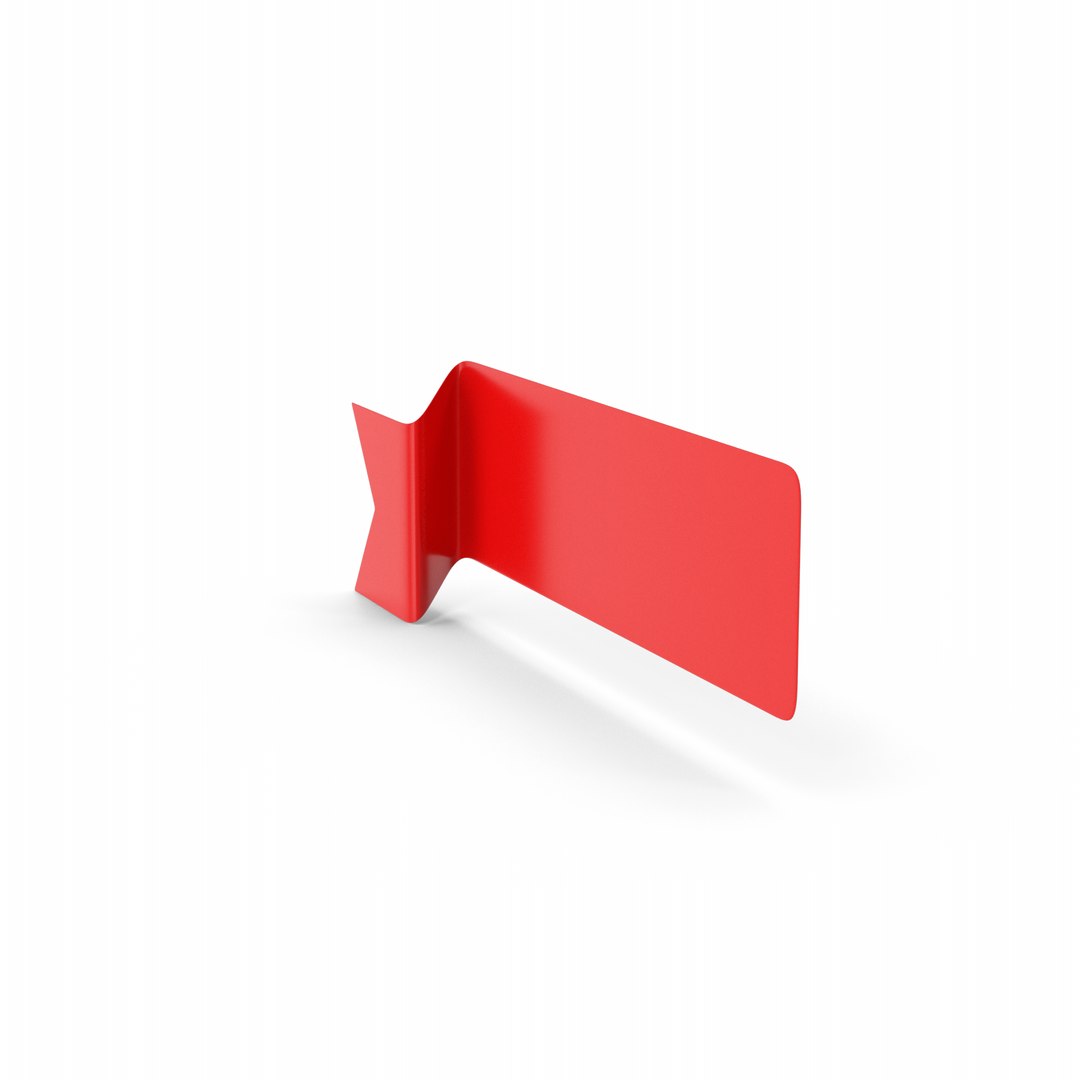 Red Ribbon Label 3D Model - TurboSquid 2281119