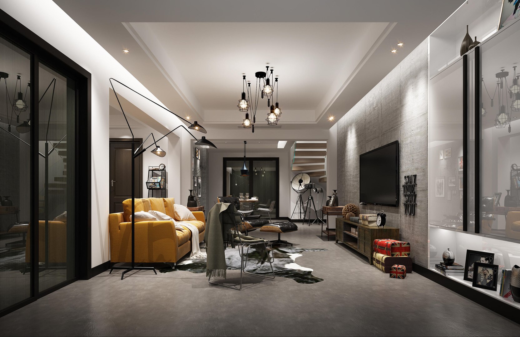 3D Modern Living Room Dining Room Model - TurboSquid 2024757