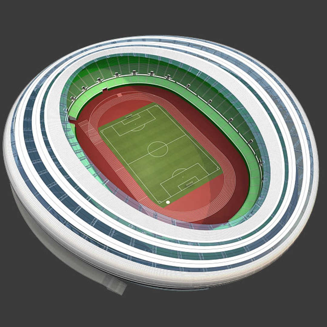 3d model stadium football ball