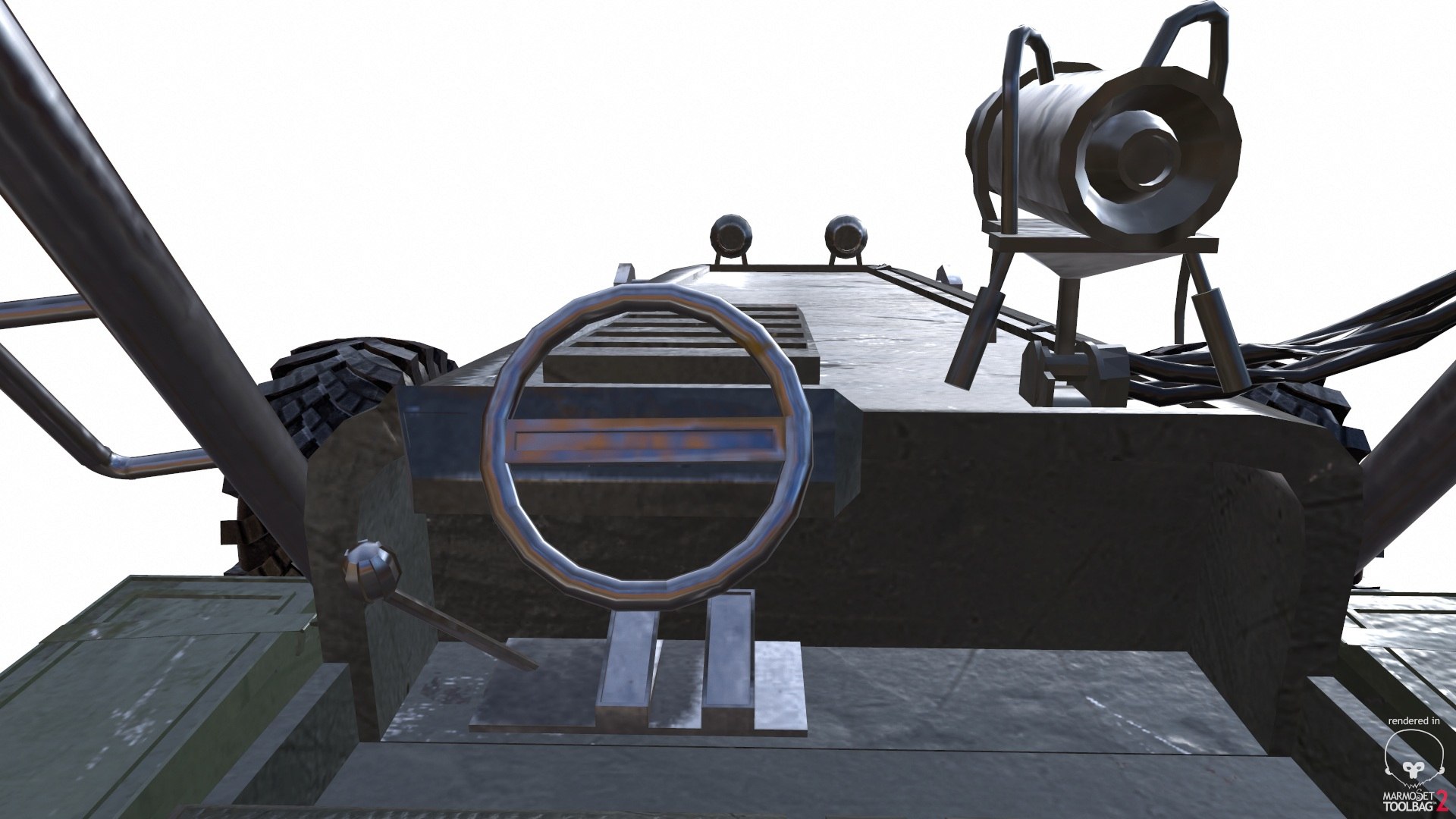 3d Desert Combat Rocket Buggy Model