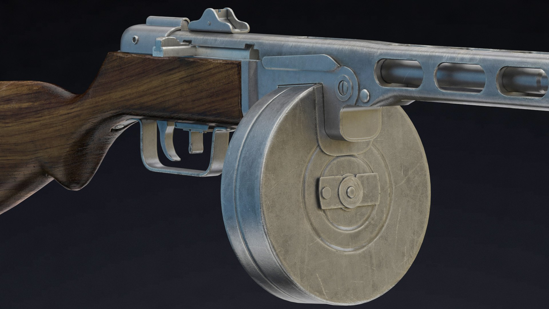 3D PPSh-41 Low Poly - TurboSquid 1881268