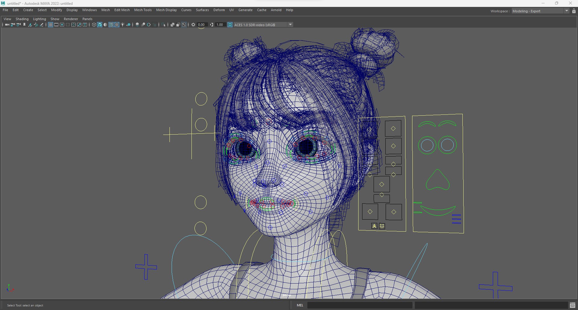 Free Free Stylized Cartoon Female Young Woman With Perfect Topology ...