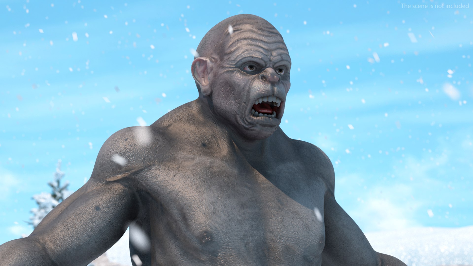 3D model Grey Monster Rigged for Modo - TurboSquid 2019633
