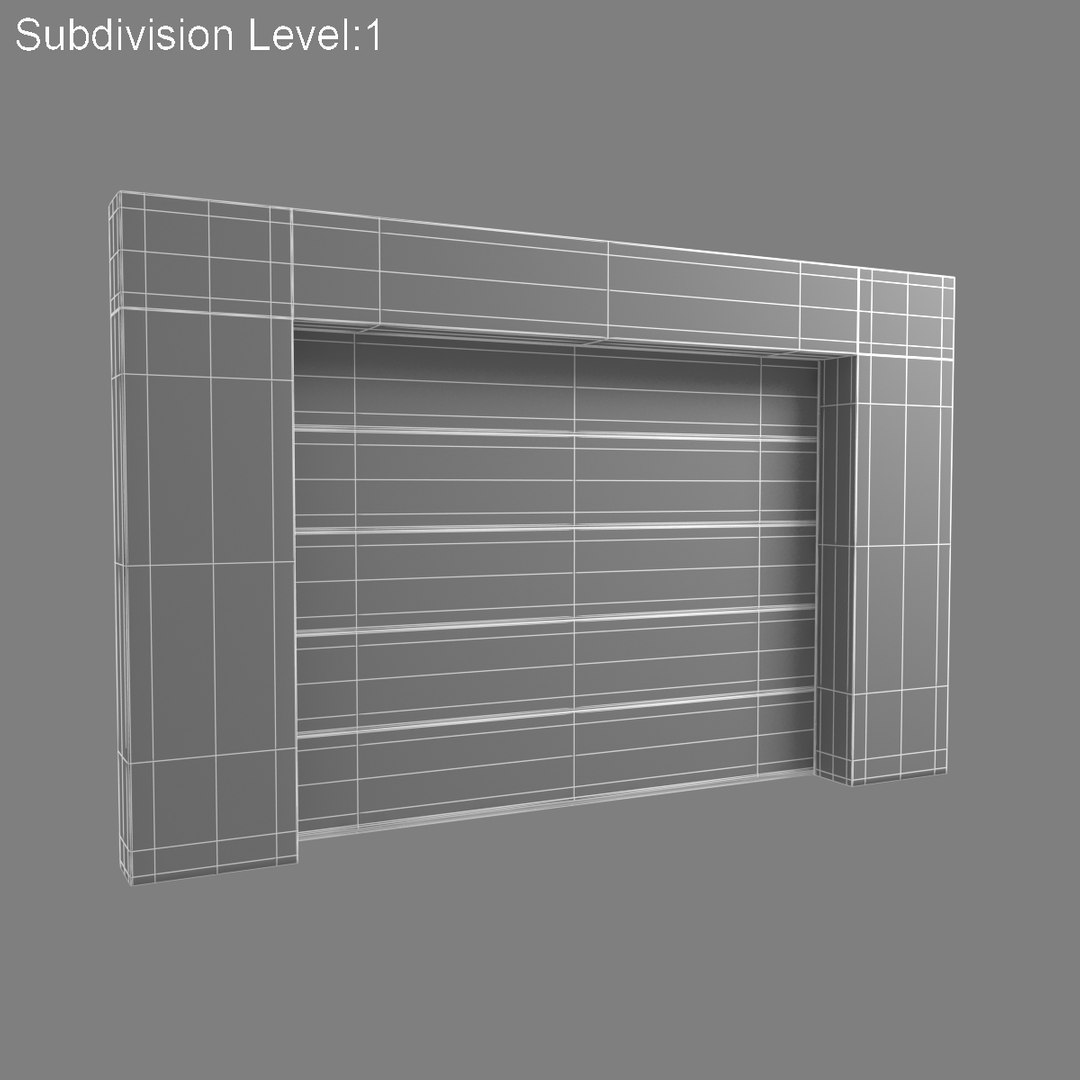 Segmented Garage Door 3d Model