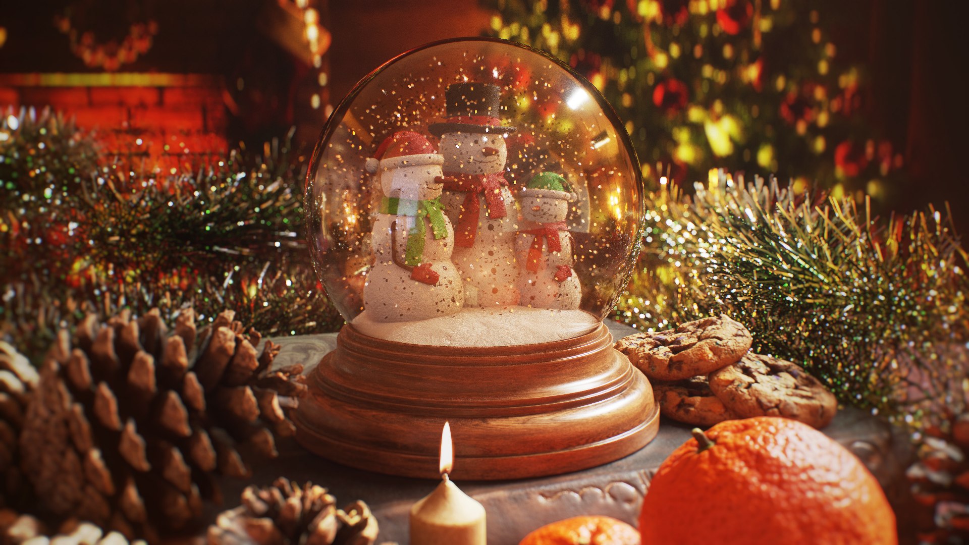 3D Christmas Snow Globe - TurboSquid 1801742