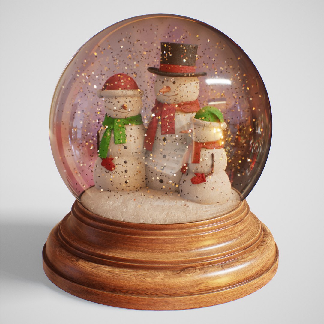 3D Christmas Snow Globe - TurboSquid 1801742