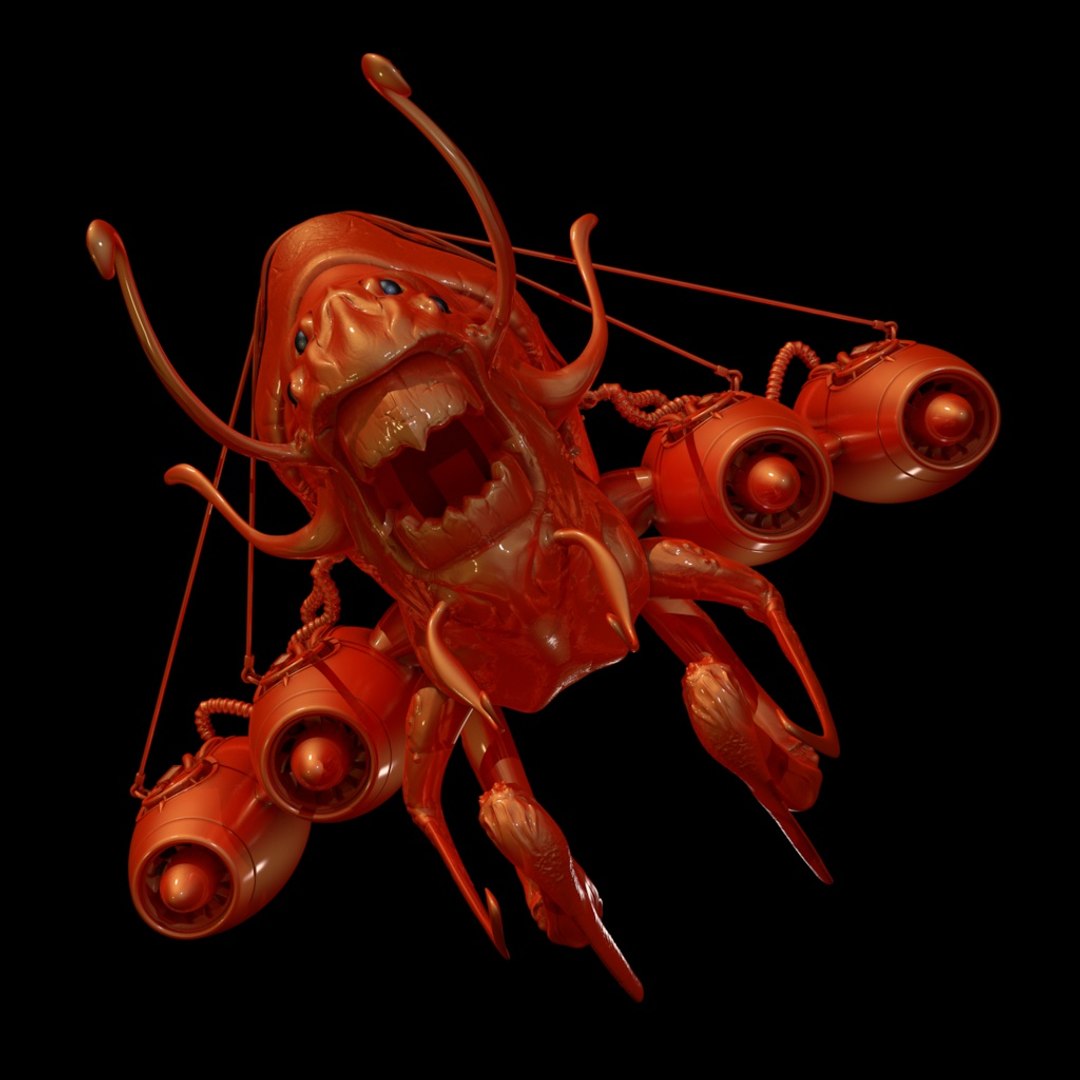 3D Insect Jet Engine Model - TurboSquid 1542312