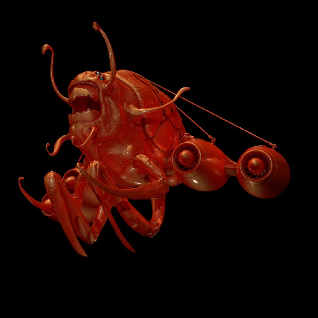 3D Insect Jet Engine Model - TurboSquid 1542312