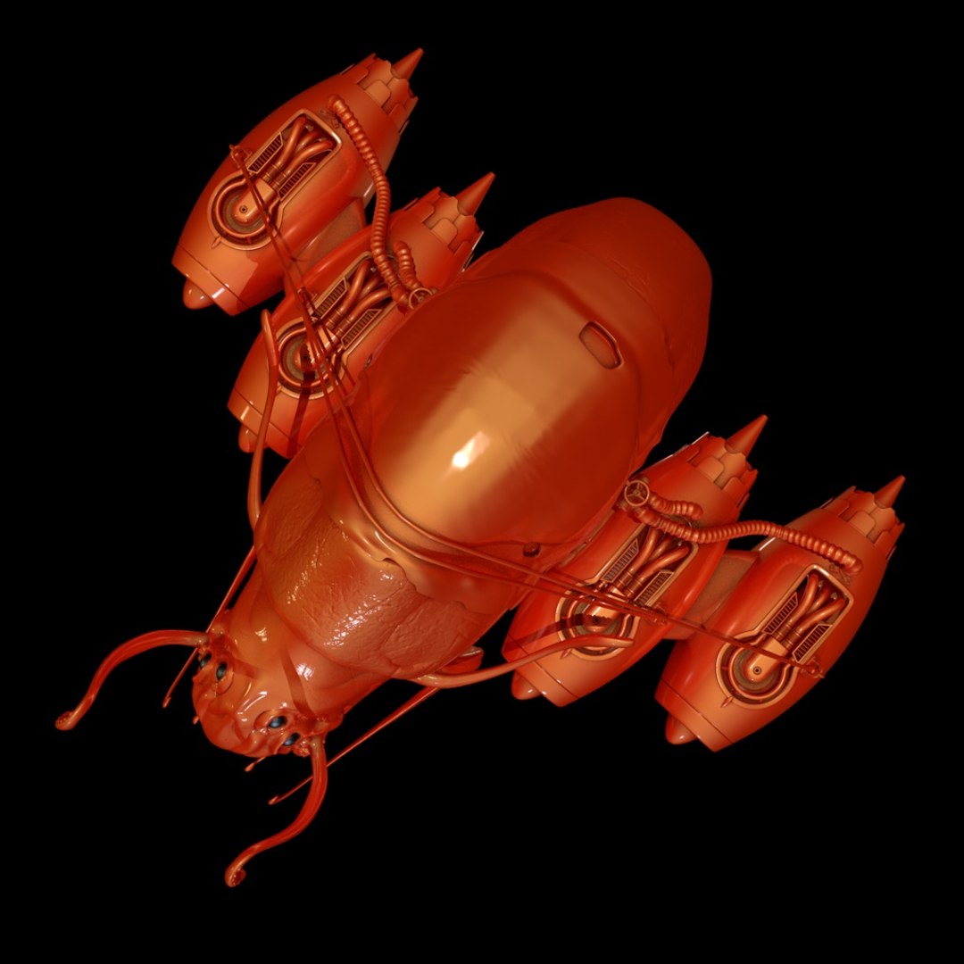 3D Insect Jet Engine Model - TurboSquid 1542312