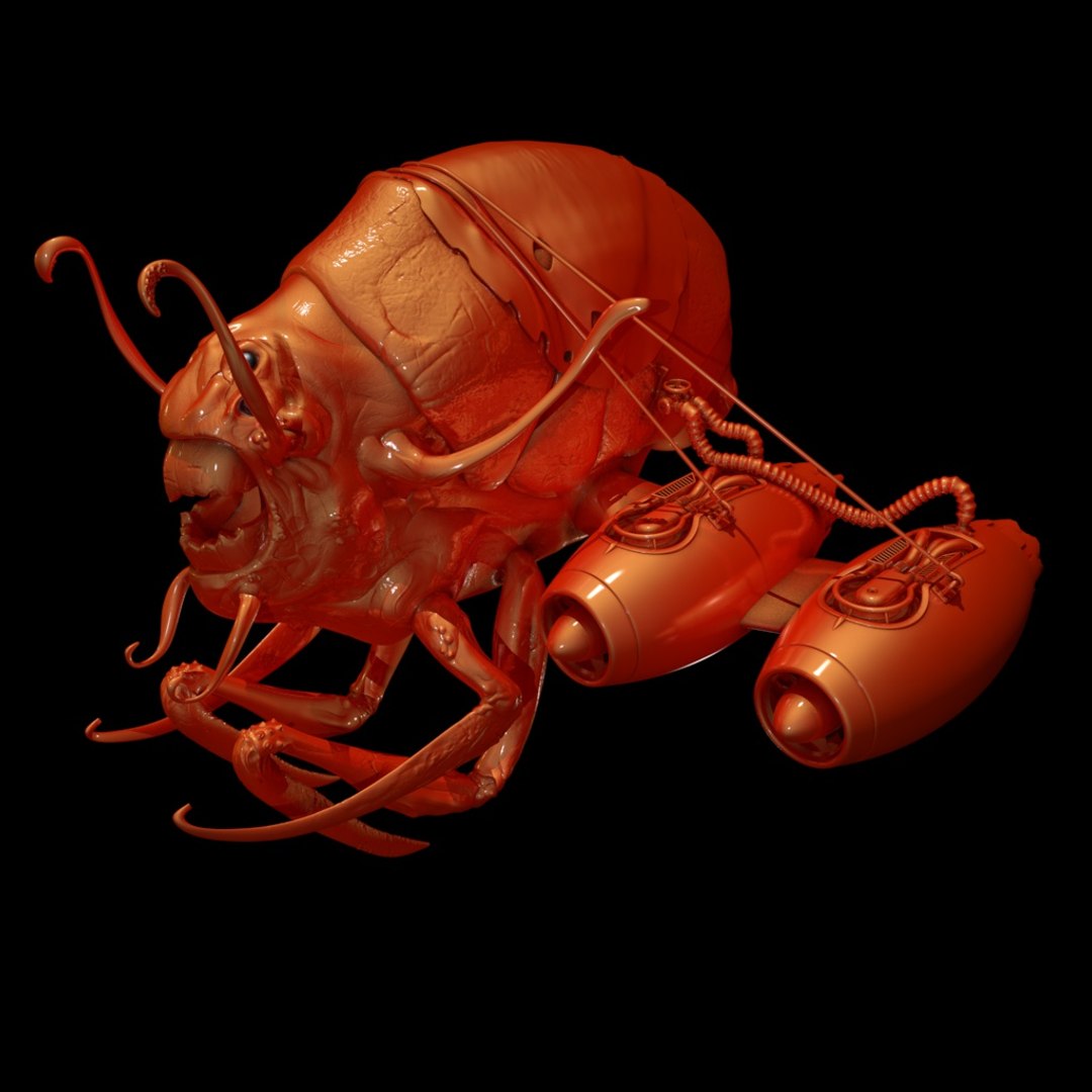 3D Insect Jet Engine Model - TurboSquid 1542312