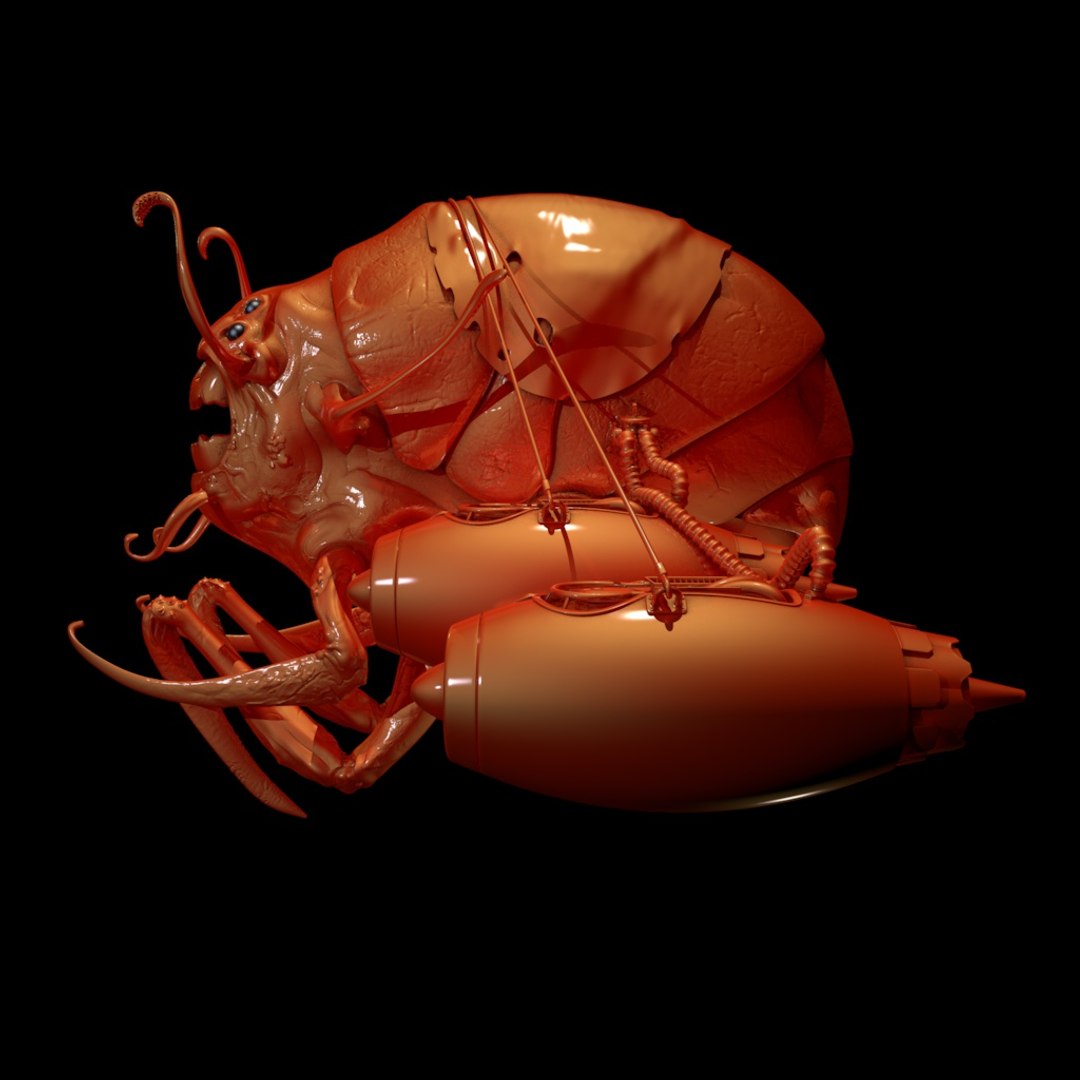 3D Insect Jet Engine Model - TurboSquid 1542312