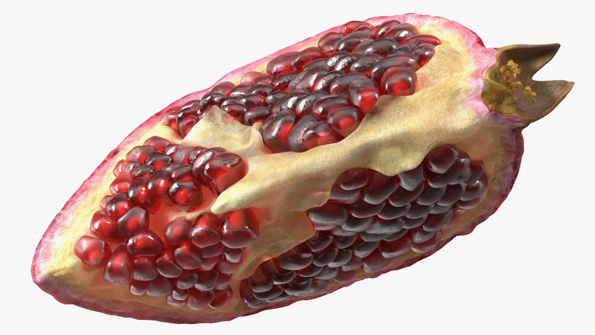 Fresh Pomegranate Quarter Slice 3D model - TurboSquid 2139187